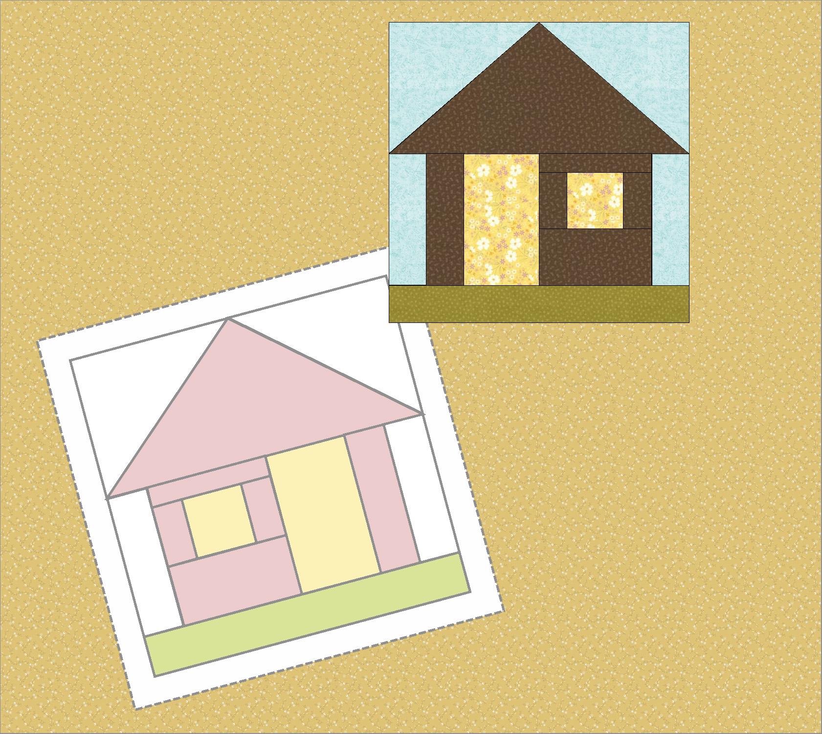 Little House Block: Foundation Paper Piecing Pattern, 6 Sizes (PDF ...