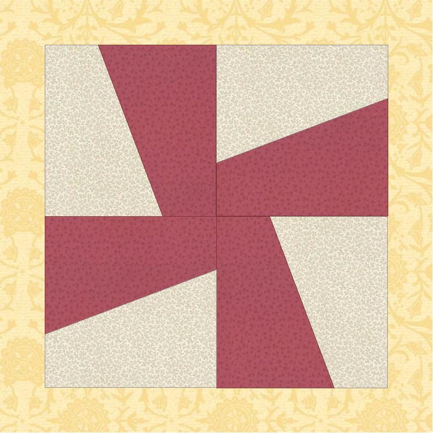 Windmill Quilt Block: Foundation Paper Piecing Pattern (PDF Download ...