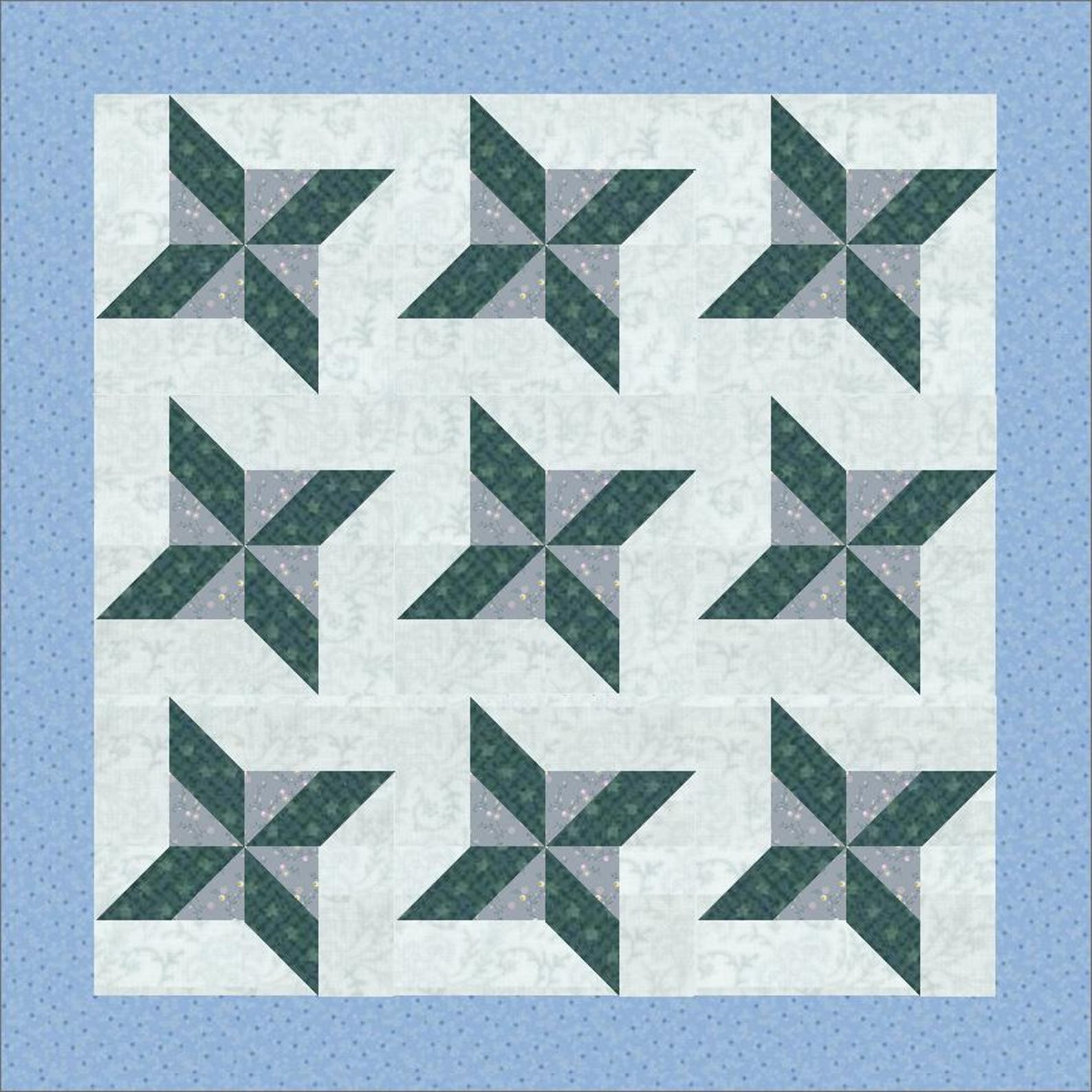 FPP Pattern: Shooting Star Block-- 5 Sizes, Foundation Paper-piecing ...