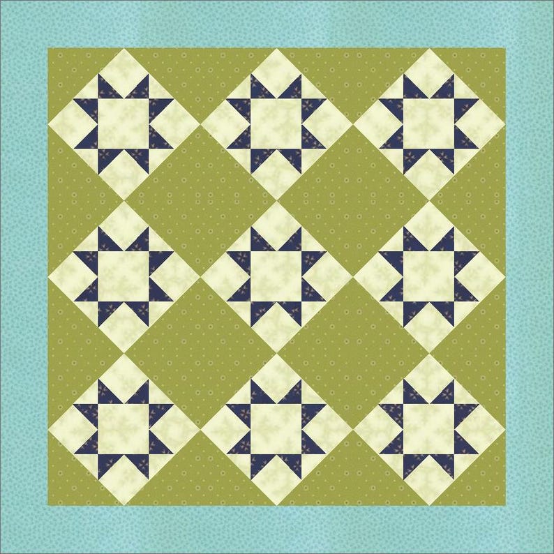 Carolina Star Quilt Block Pattern: Paper Piecing, 7 Sizes (PDF Download ...