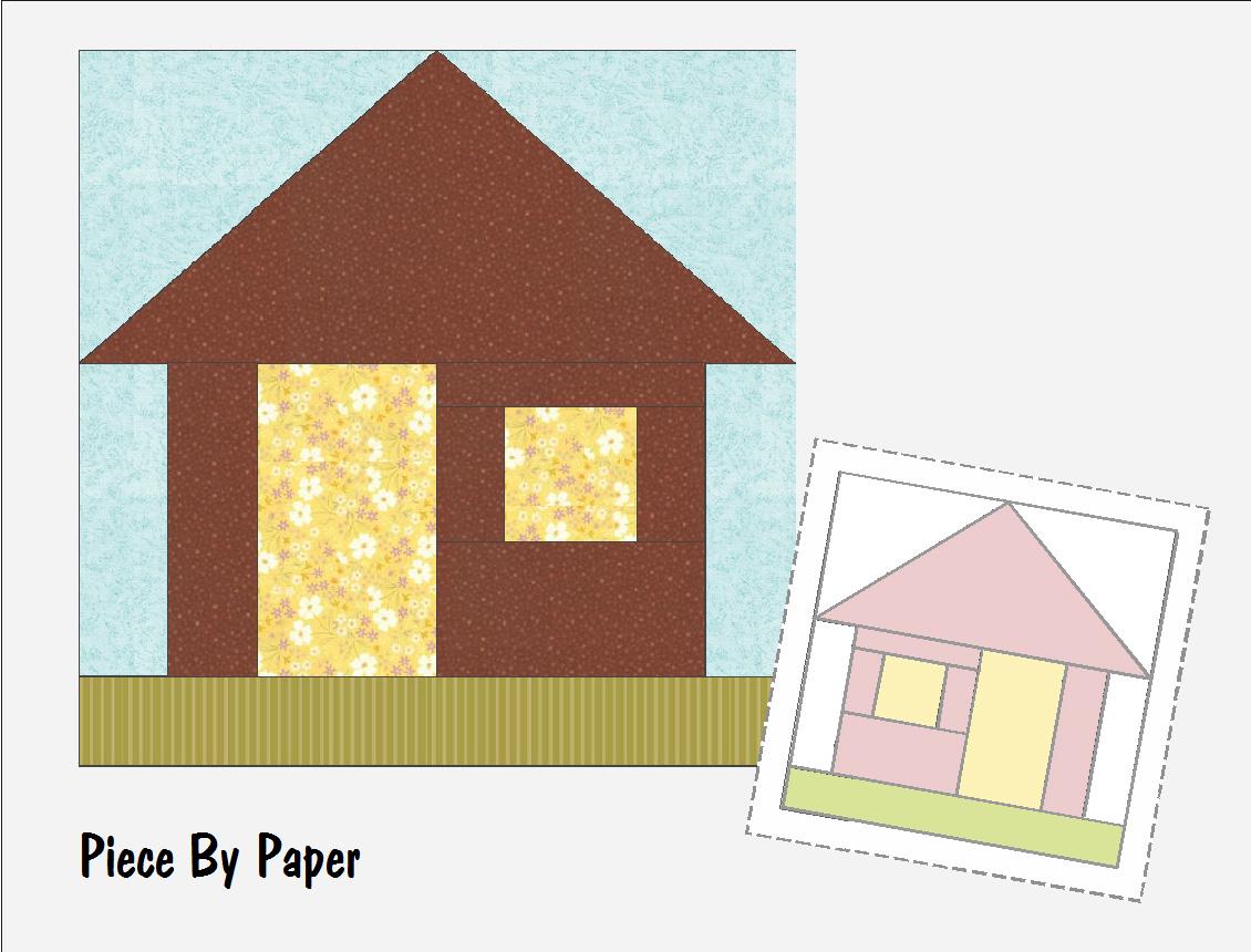 Little House Block: Foundation Paper Piecing Pattern, 6 Sizes (PDF ...