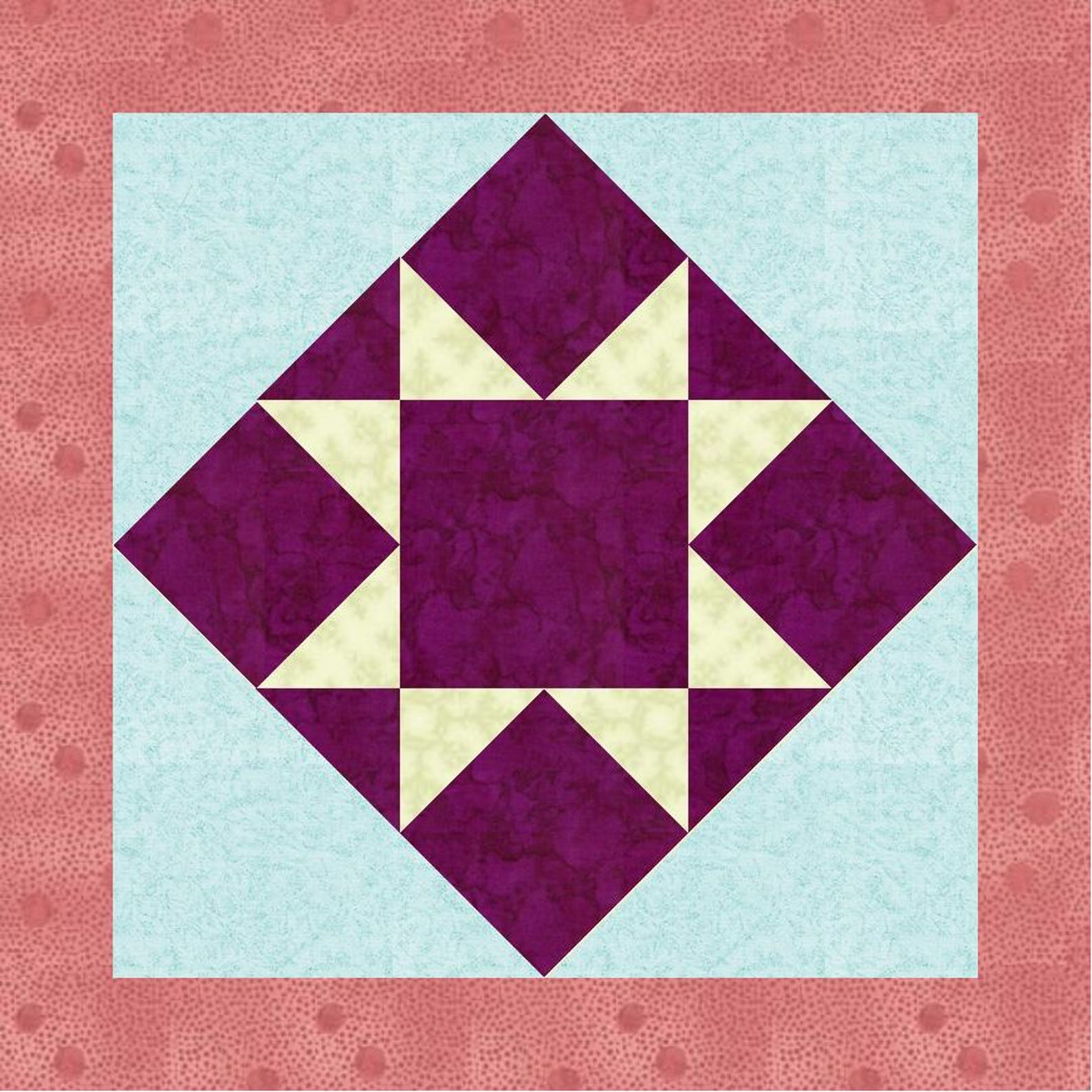 Carolina Star Quilt Block Pattern: Paper Piecing, 7 Sizes (PDF Download ...