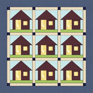 Little House Block: Foundation Paper Piecing Pattern, 6 Sizes (PDF ...