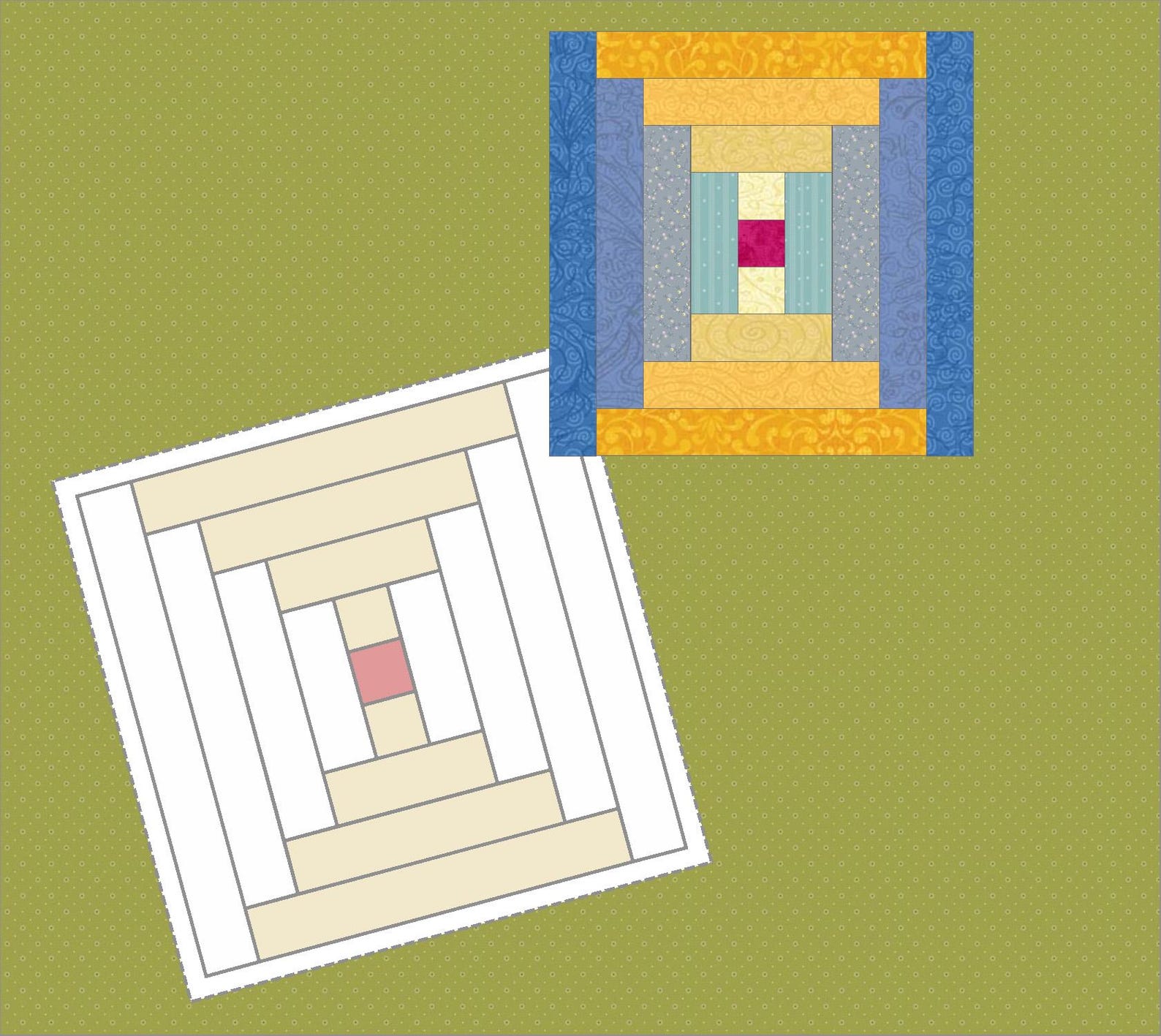 Courthouse Steps Quilt Block: Foundation Paper Piecing Pattern (PDF ...