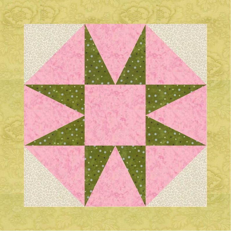 Midnight Star Quilt Block Pattern: Foundation Paper Piecing, 7 Sizes ...