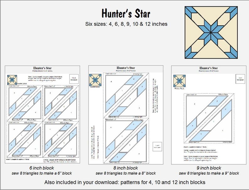 Hunters Star Quilt Pattern