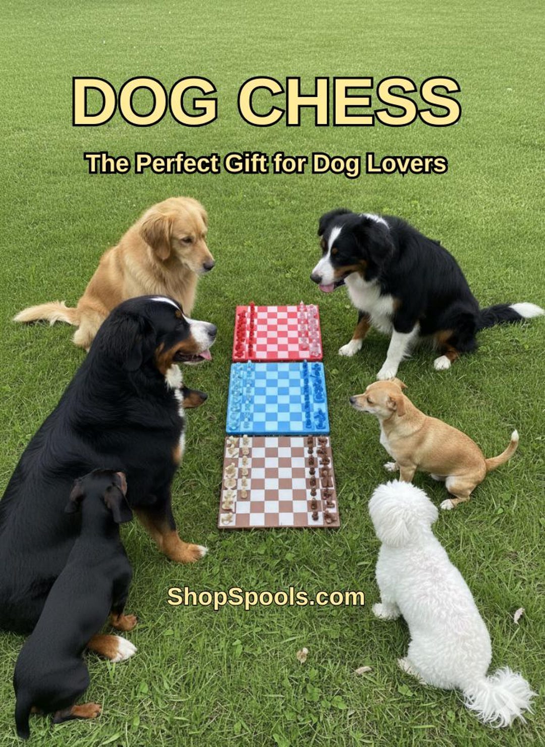 3D Printed Dog Chess Set: Magnetic Pieces, Unique Pet Lover Gift - Etsy