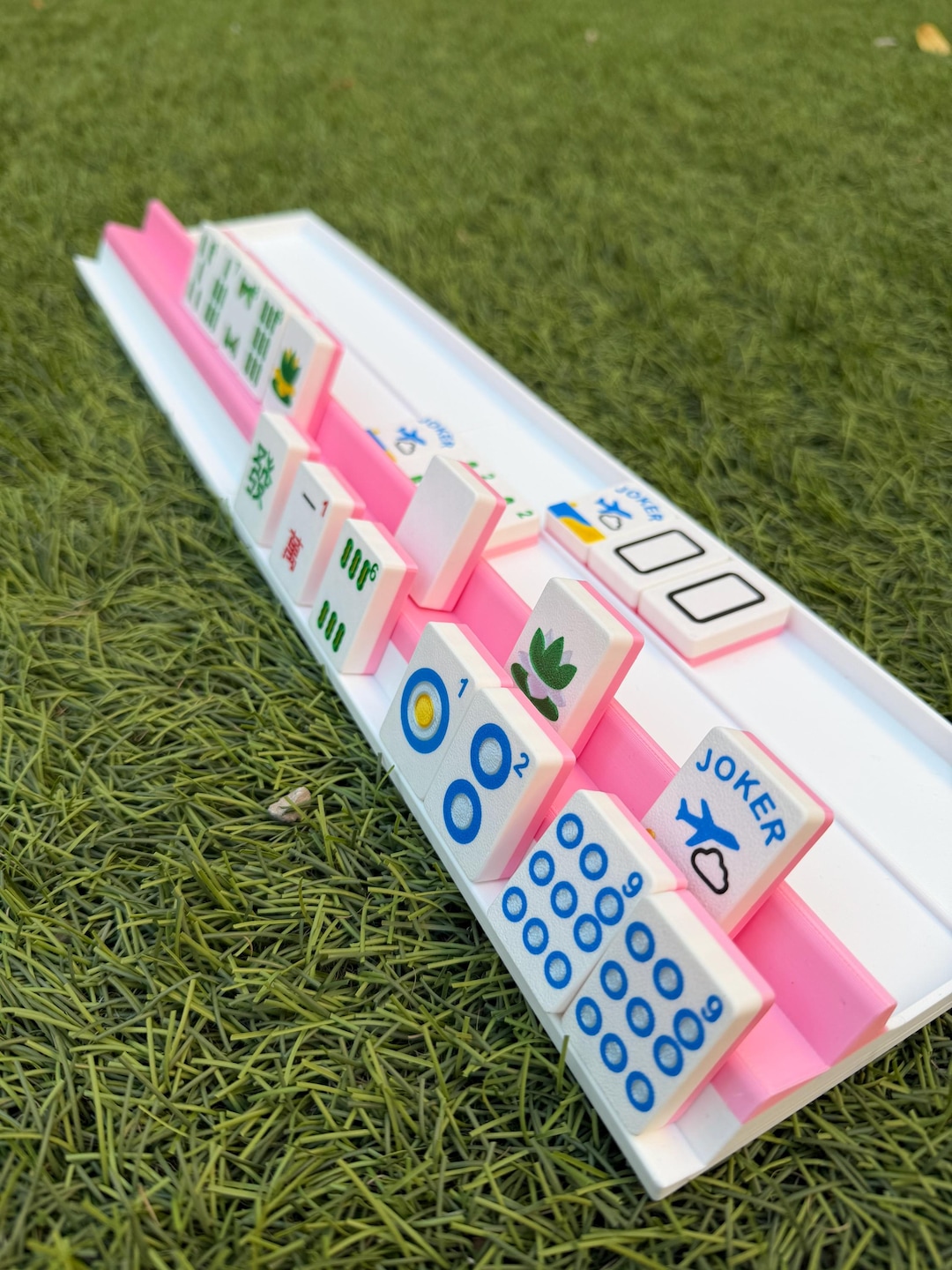 Double Travel Mahjong Racks, Portable Split Design for Full-size Tiles ...