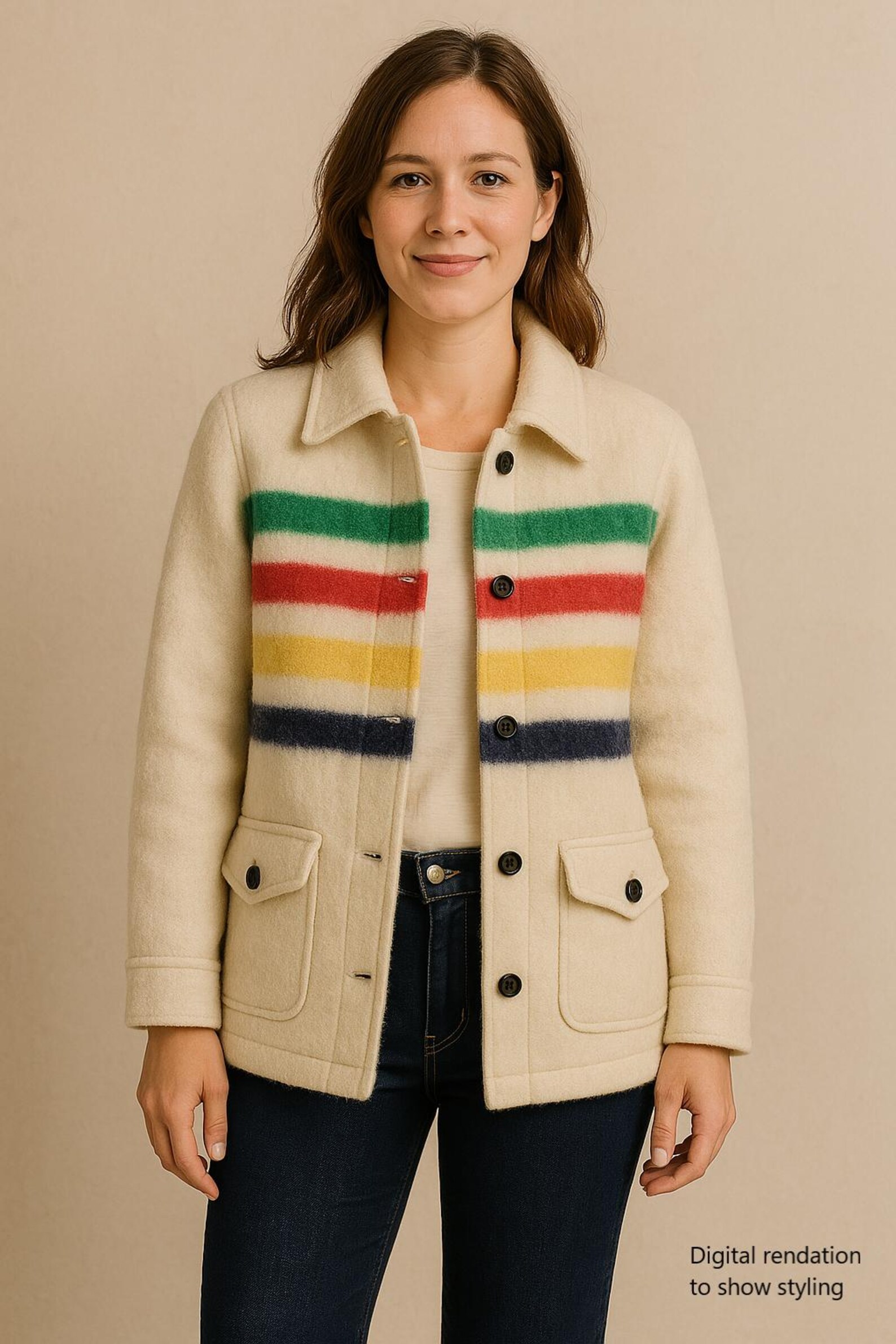 Hudson's Bay Blanket Coat Made in Canada With HBC Stripes Authentic ...