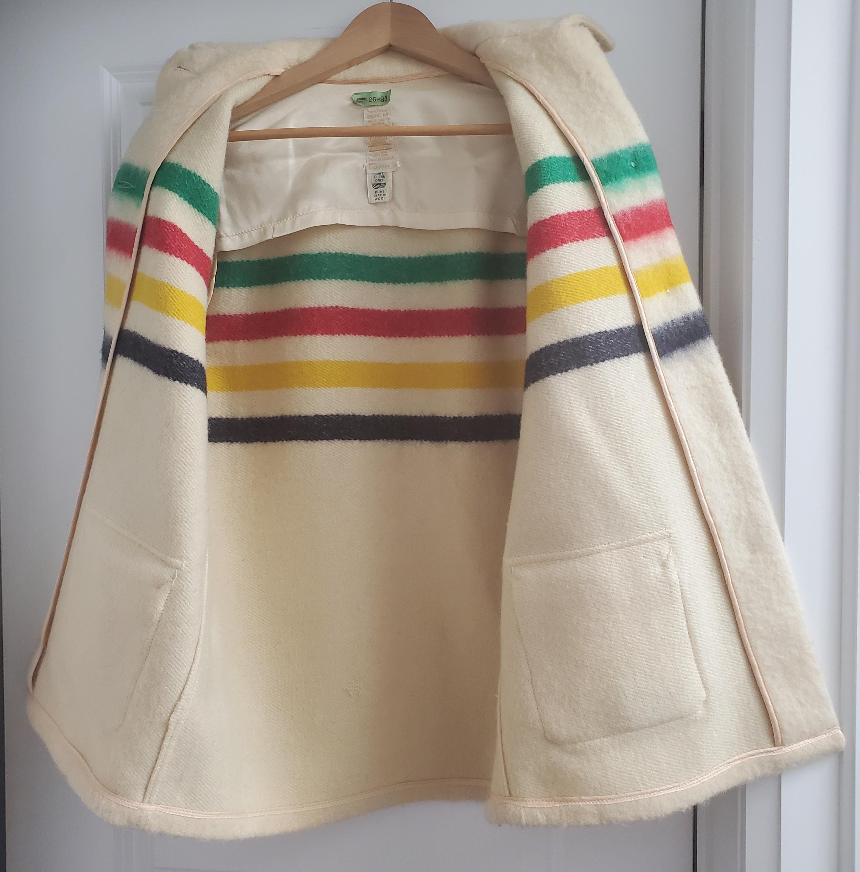 Hudson's Bay Blanket Coat Made in Canada With HBC Stripes Authentic ...