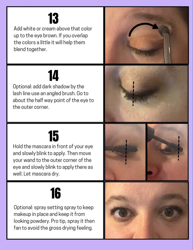 Visual Makeup Tutorial - Etsy