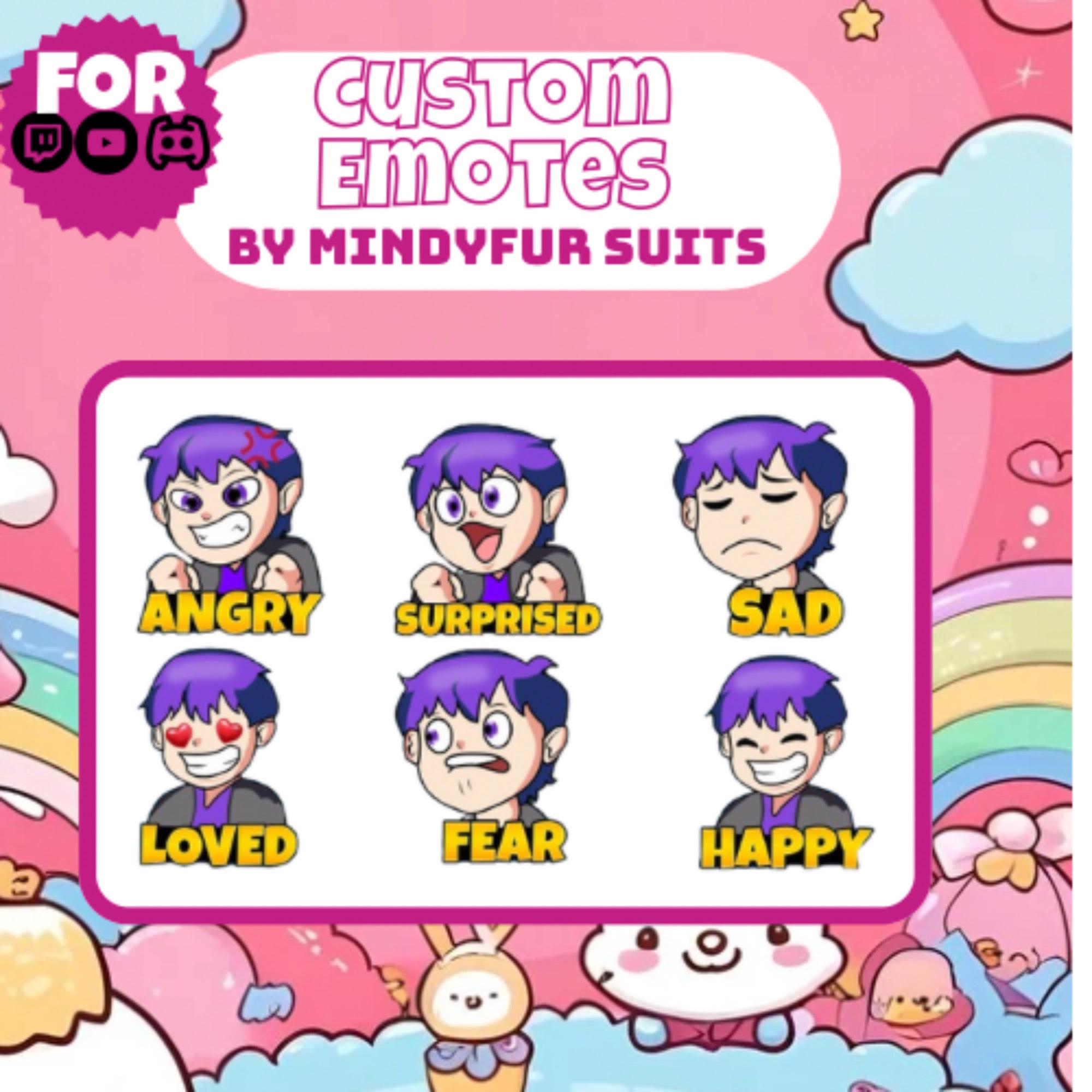 Custom Twitch & Discord Emotes | Cute Funny and Anime Style Emotes for ...