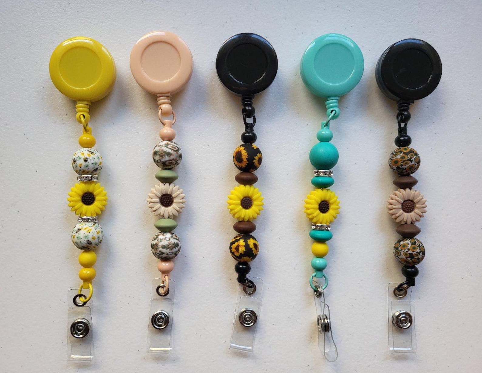 Beaded Retractable Badge Reels - Etsy