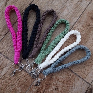 Chunky Braided Wristlet Keychain - Etsy