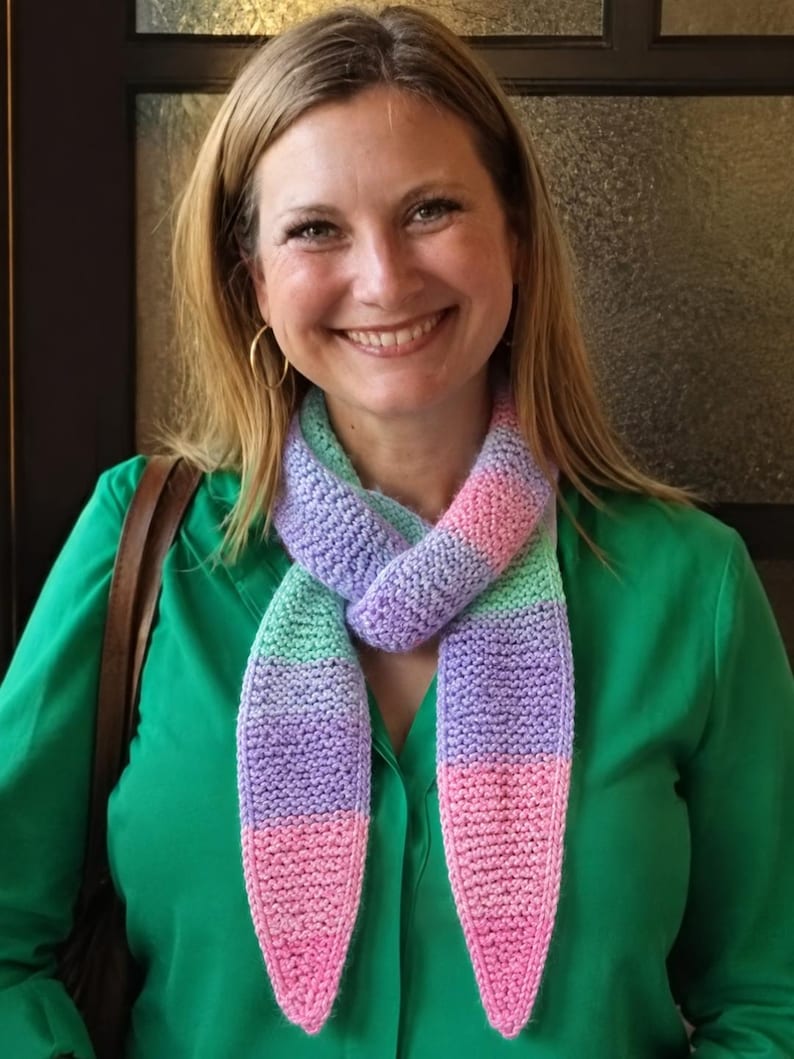 Sophie Scarf, Handknit Skinny Scarf, Minimalist Scarf - Etsy