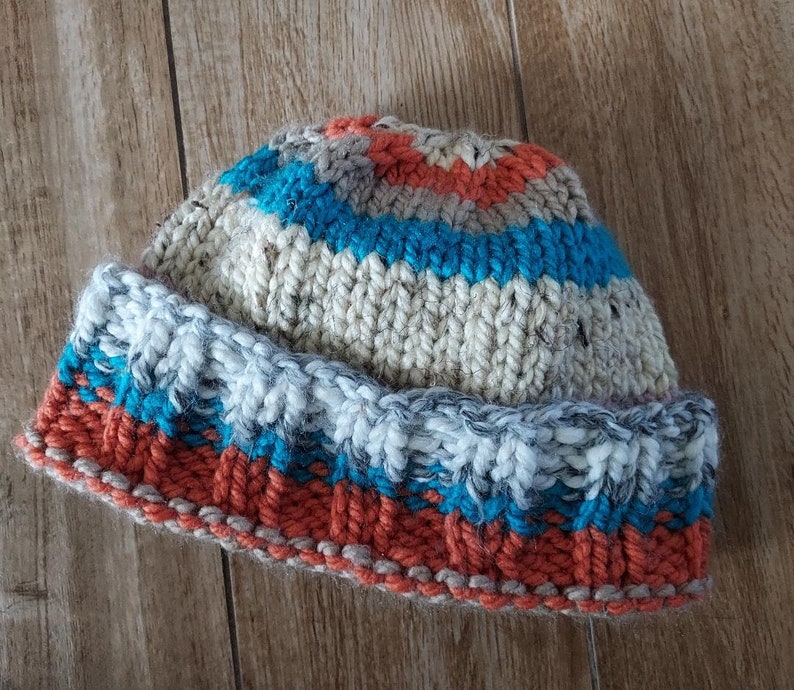 Hand Knit Scrap Beanie, Soft, Colorful, Cozy & Chunky Knit, Boho Beanie ...