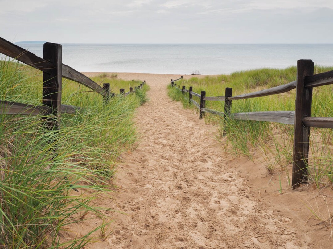 Beach Path Photographic Print Michigan Photography Lake - Etsy