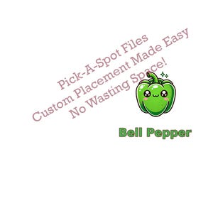 Kawaii Bell Pepper Garden Marker – Cute Chibi Green Pepper Plant Label ...