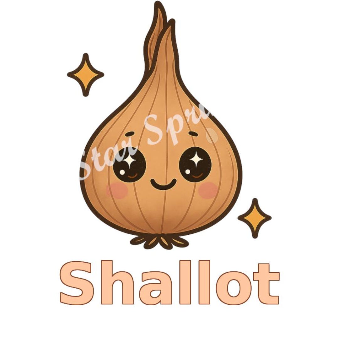 Kawaii Shallot Garden Marker – Printable Herb Plant Label, Cute Chibi ...