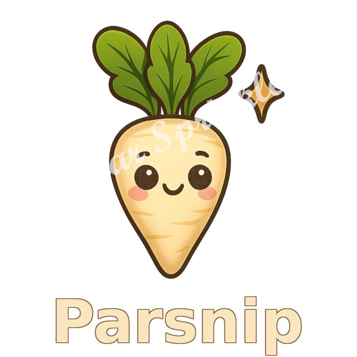 Kawaii Parsnip Garden Marker – Cute Printable Plant Label, Chibi ...