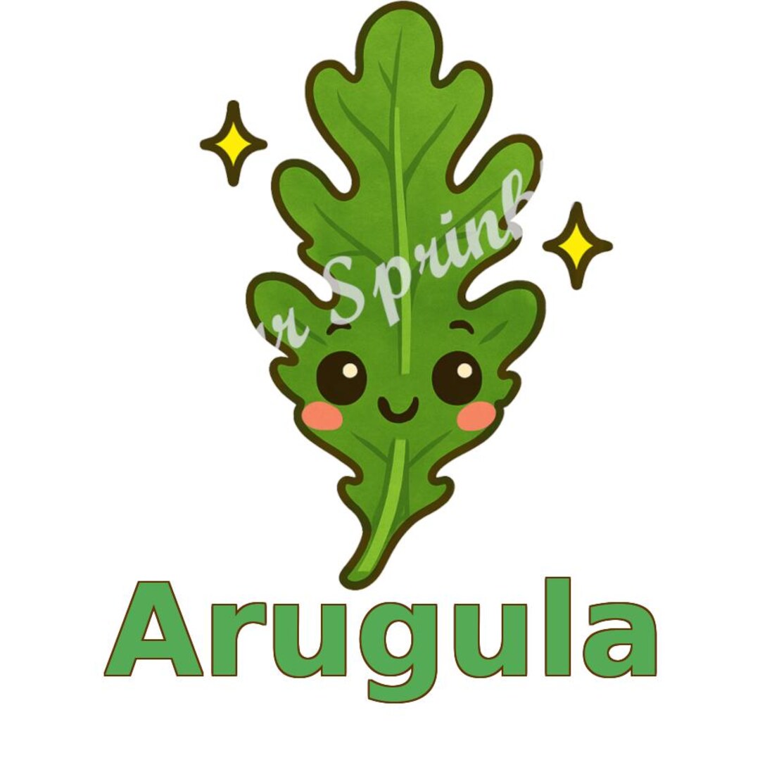 Kawaii Arugula Garden Marker – Cute Printable Plant Label for Kids ...