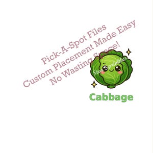Kawaii Cabbage Garden Marker – Cute Printable Plant Label, Chibi ...