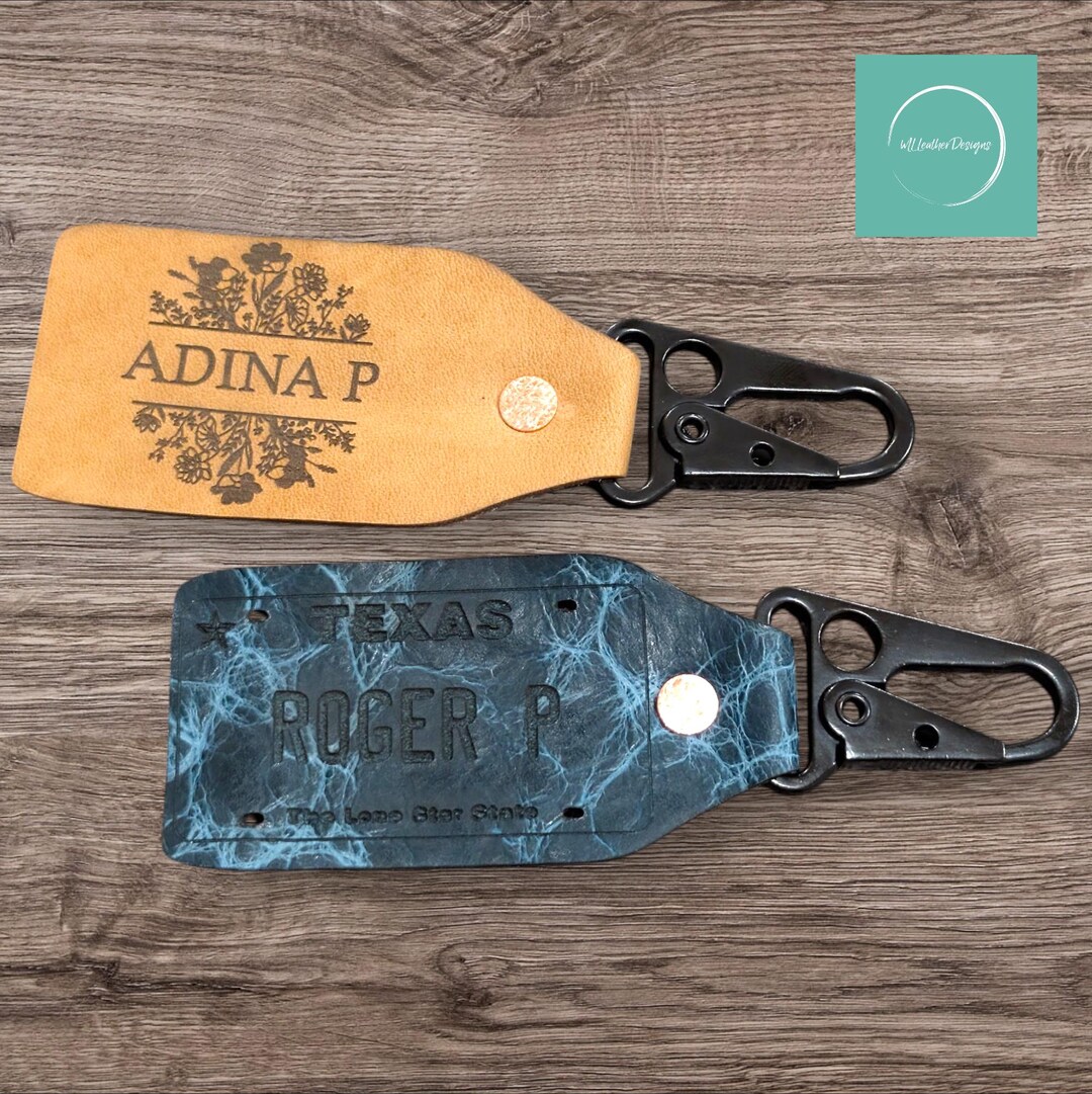 Laser Engraved Genuine Leather Luggage Tag - Etsy