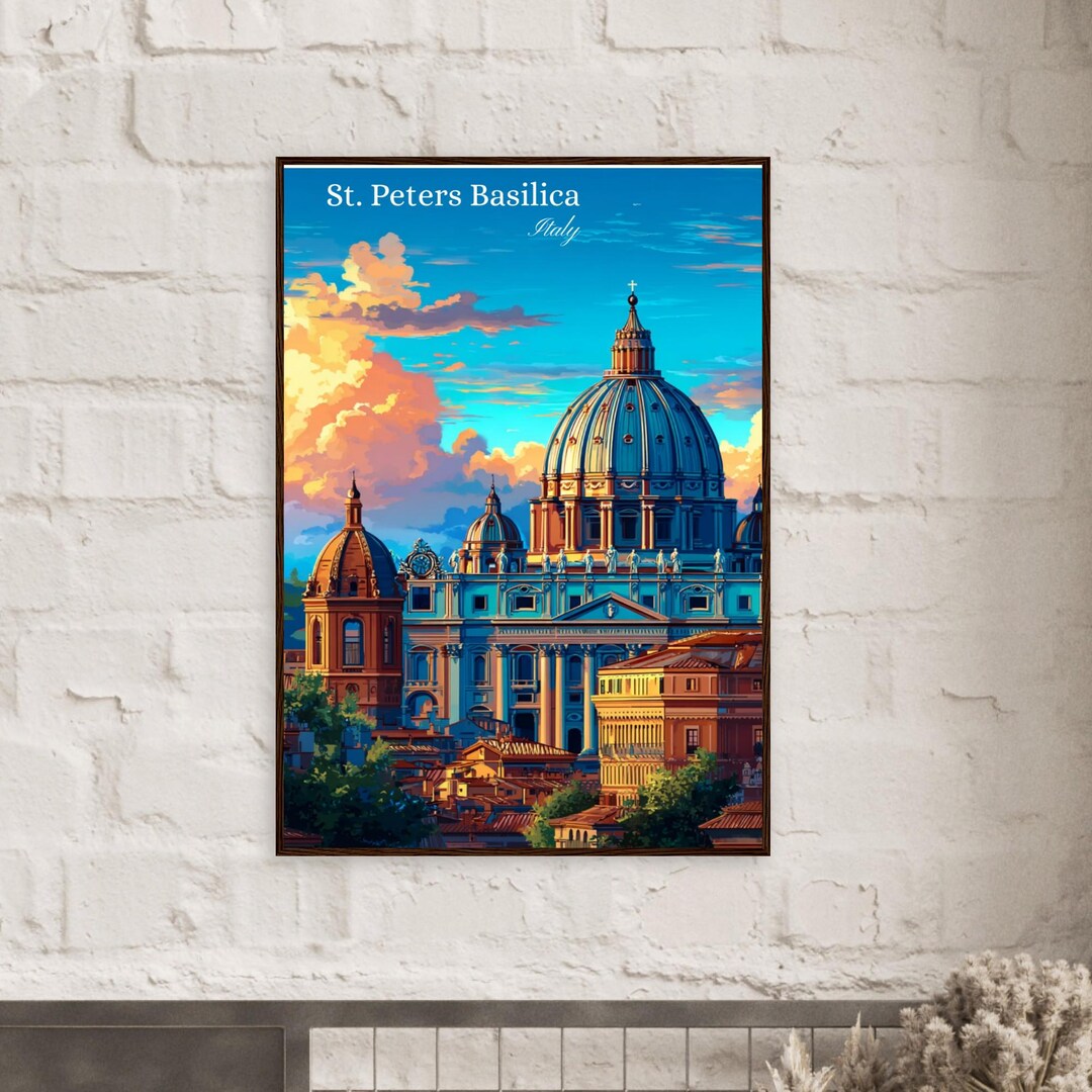 St. Peter's Basilica Travel Print | St. Peter's Basilica Wall Art ...