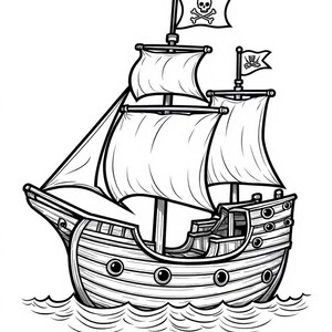 Sailboats & Ships Coloring Book | 20 Fun Printable Pages for Kids ...