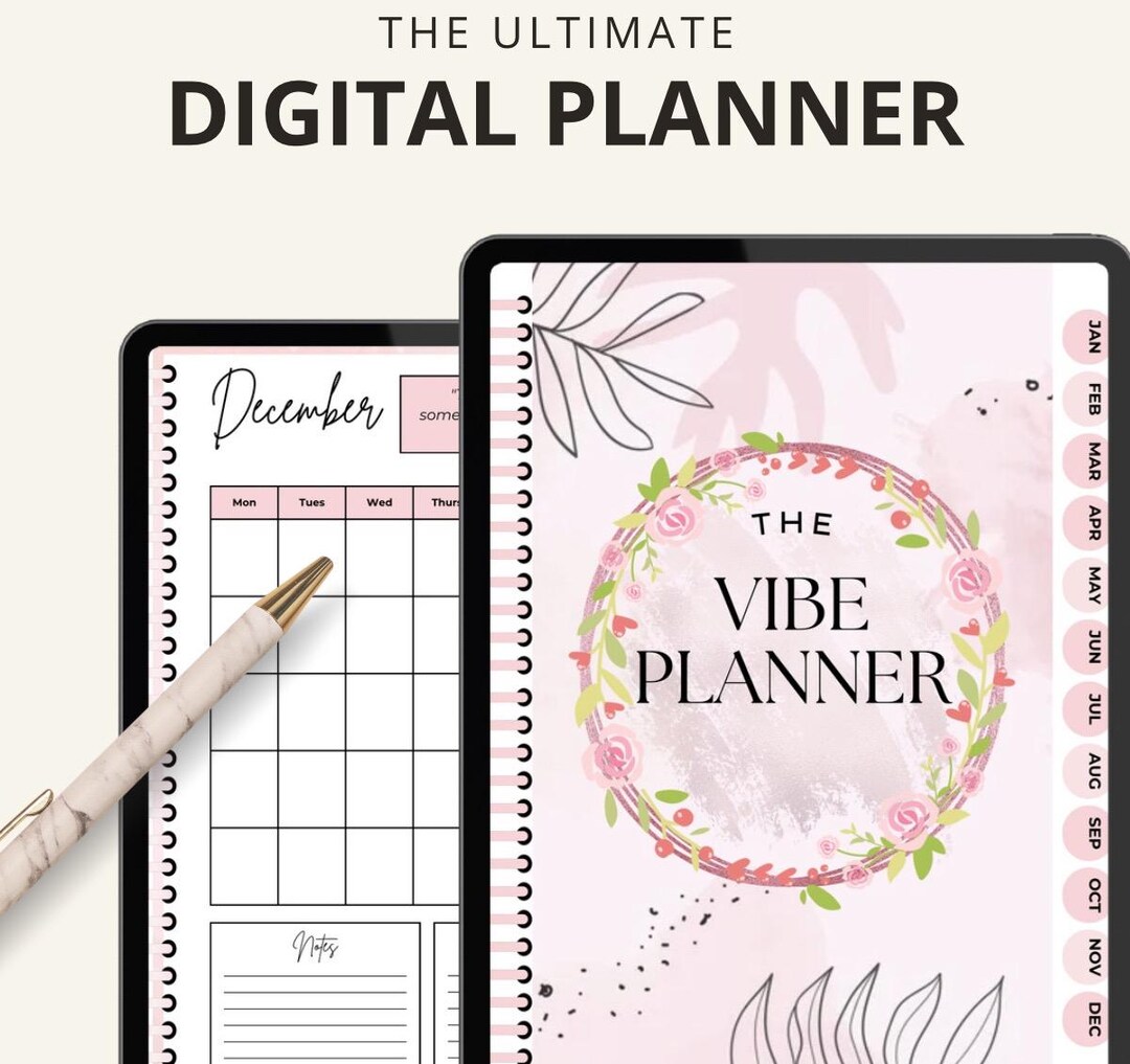 Digital Monthly Planner, Digital Planner, iPad Monthly Planner ...