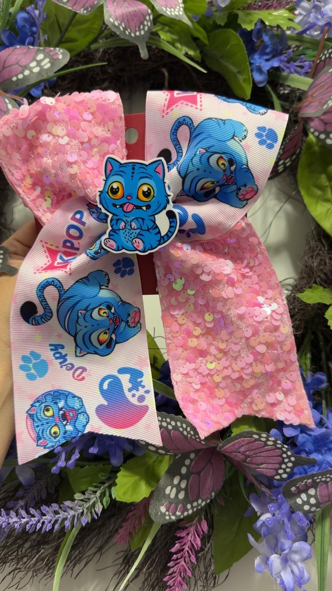Kpop Demon Hunter Hair Bow, Cheer Bow With Resin - Etsy