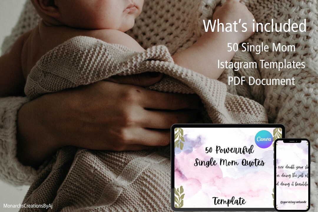 50 Motherhood Instagram Template Single Mom Social Media Posts Mom Life ...