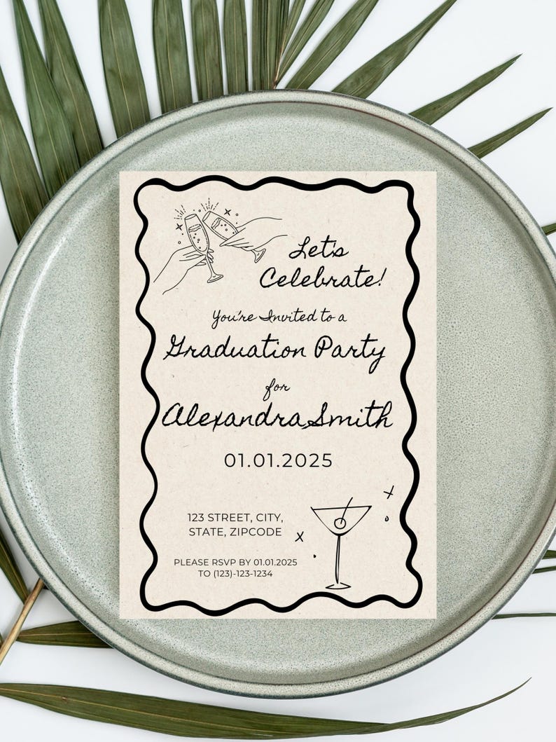 Editable Graduation Party Invitation - Etsy