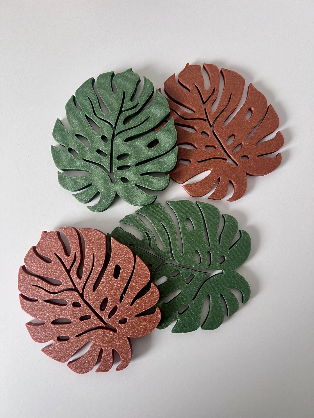 Monstera Leaf Coaster Set - Urban Jungle Decor for Plant Lovers | Boho ...