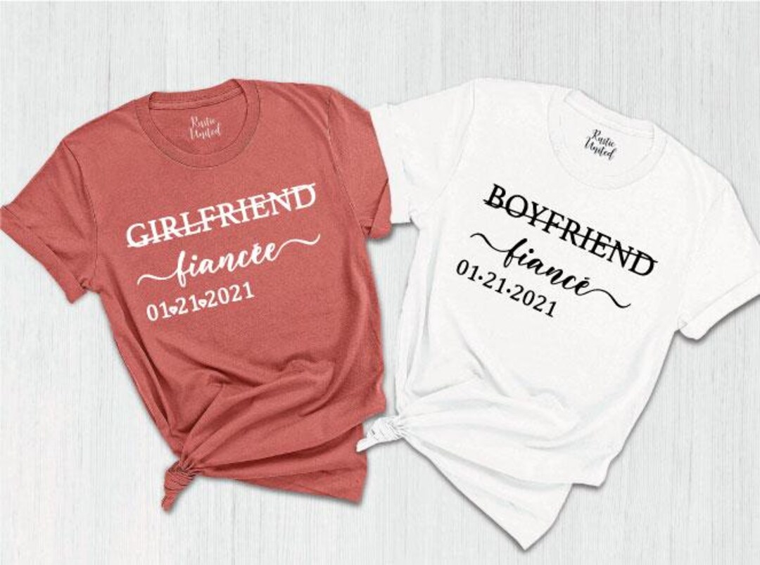 Newly Engagement Shirts, Engagement Tees for the Couple, Gift for ...