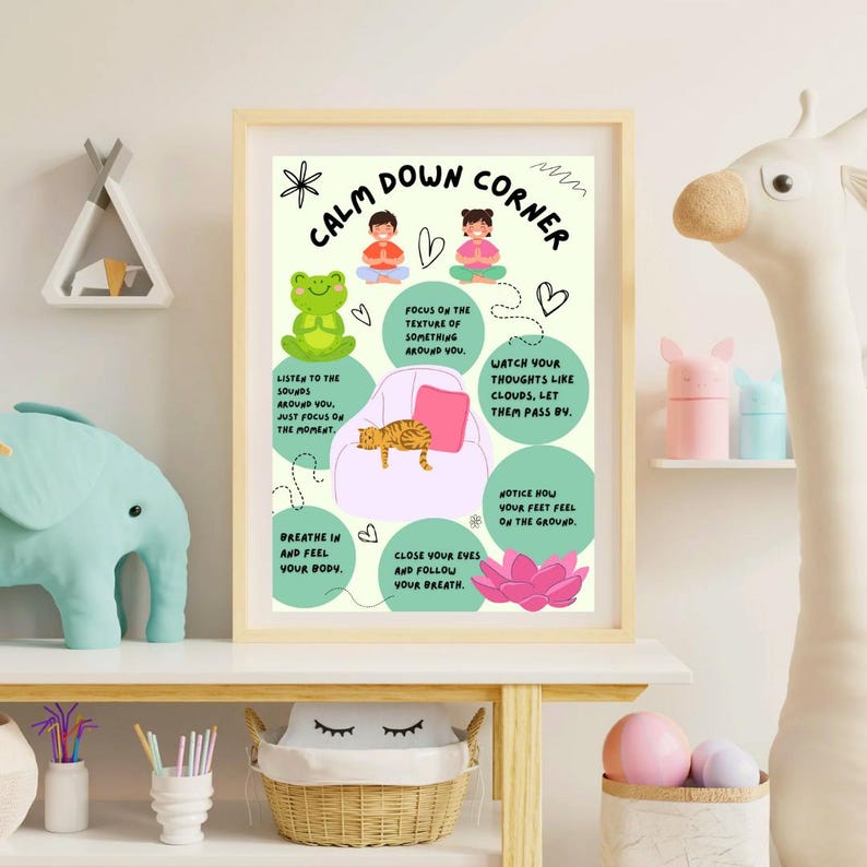 Calming Corner Poster for Kids: Mindfulness Tips - Etsy