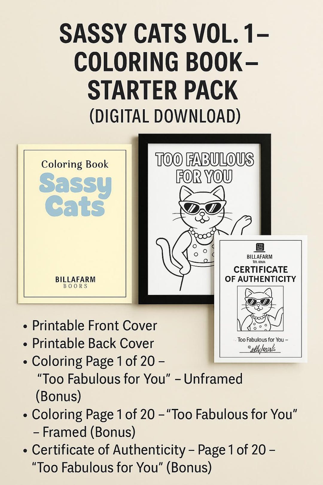Sassy Cats Vol. 1 – Libro Da Colorare – Pacchetto Introduttivo Con ...