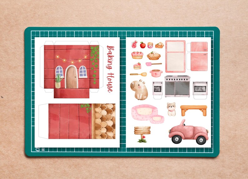 Capybara Baking House – DIY Papercraft Printable - Etsy