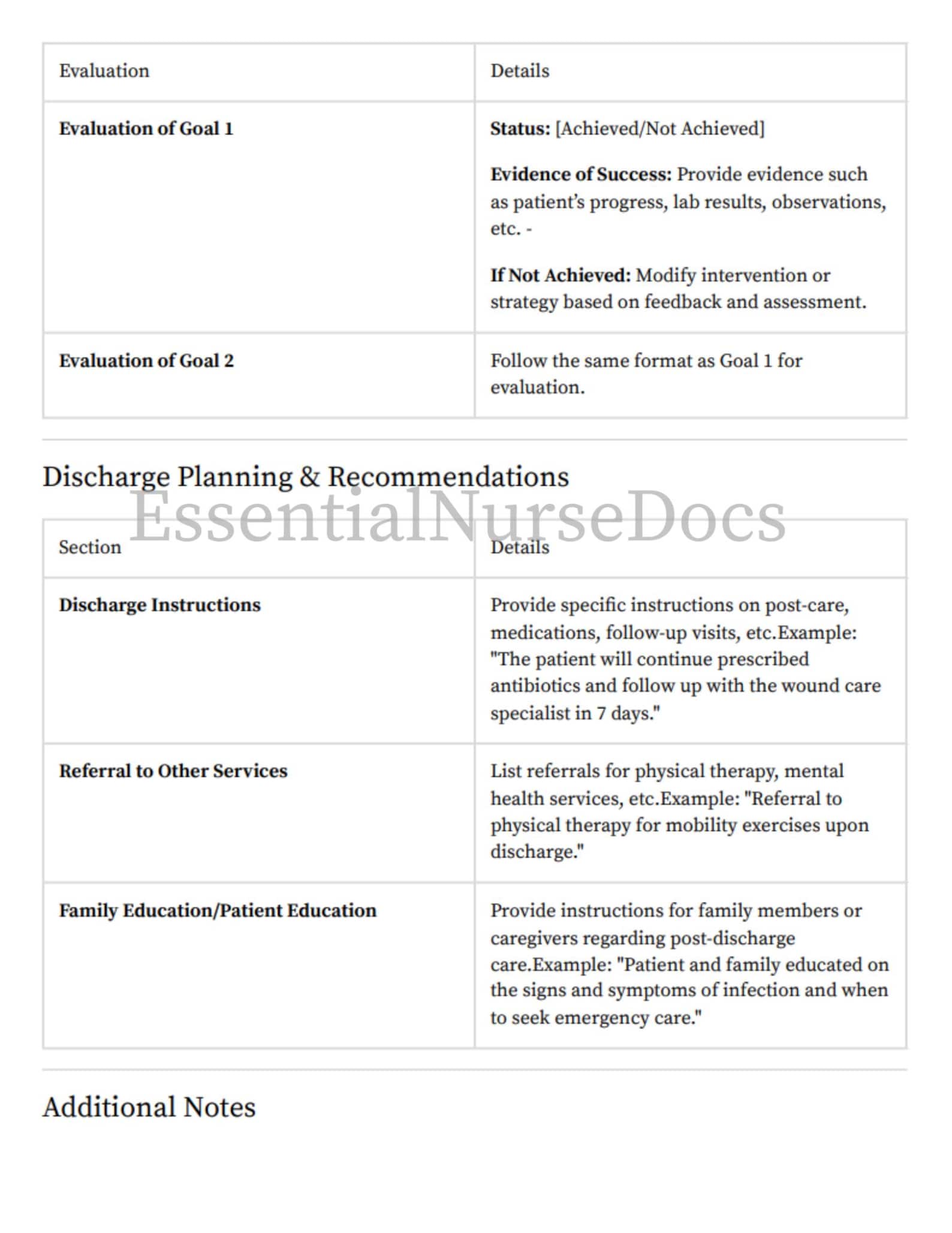 Editable Nursing Care Plan Template | Professional & Customizable - Etsy