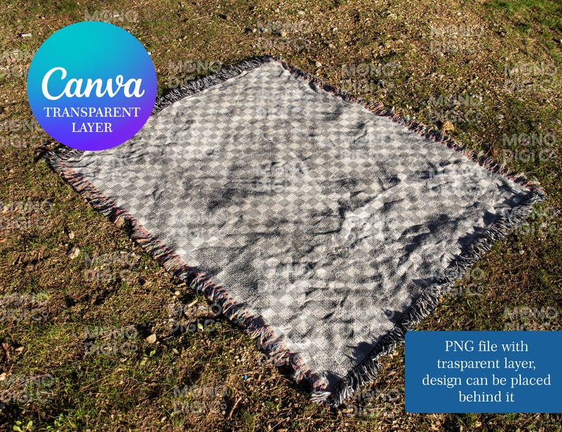Woven Blanket Mockup: Canva, Photoshop, PNG, PSD (digital Download) - Etsy