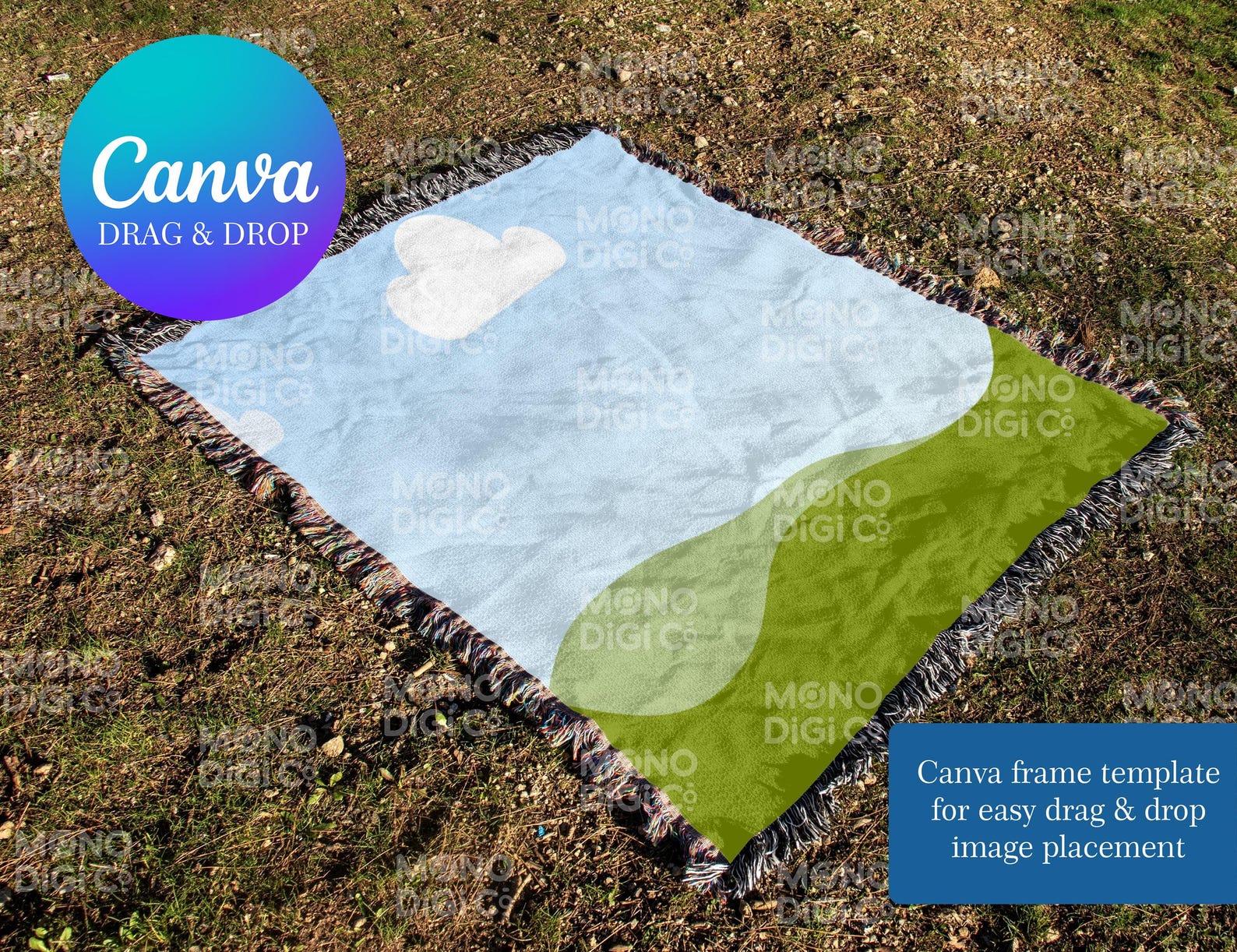 Woven Blanket Mockup: Canva, Photoshop, PNG, PSD (digital Download) - Etsy