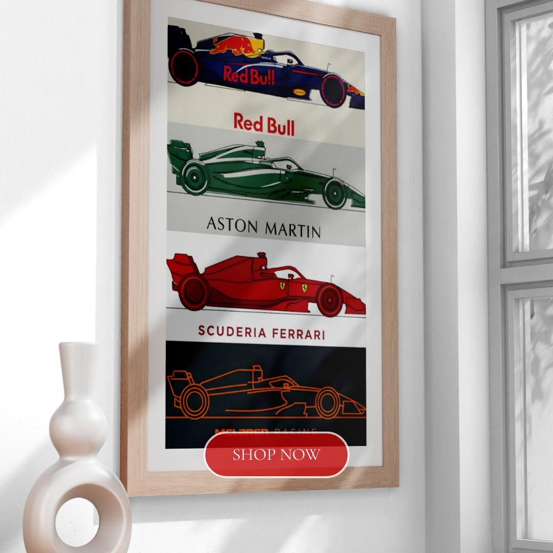 Formula 1 Wall Art, F1 Racing Car Poster, Motorsport Digital Print ...