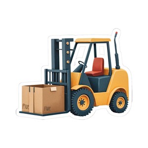Forklift Kiss-cut Stickers, Cute Office Decor, Truck Enthusiast Gifts ...
