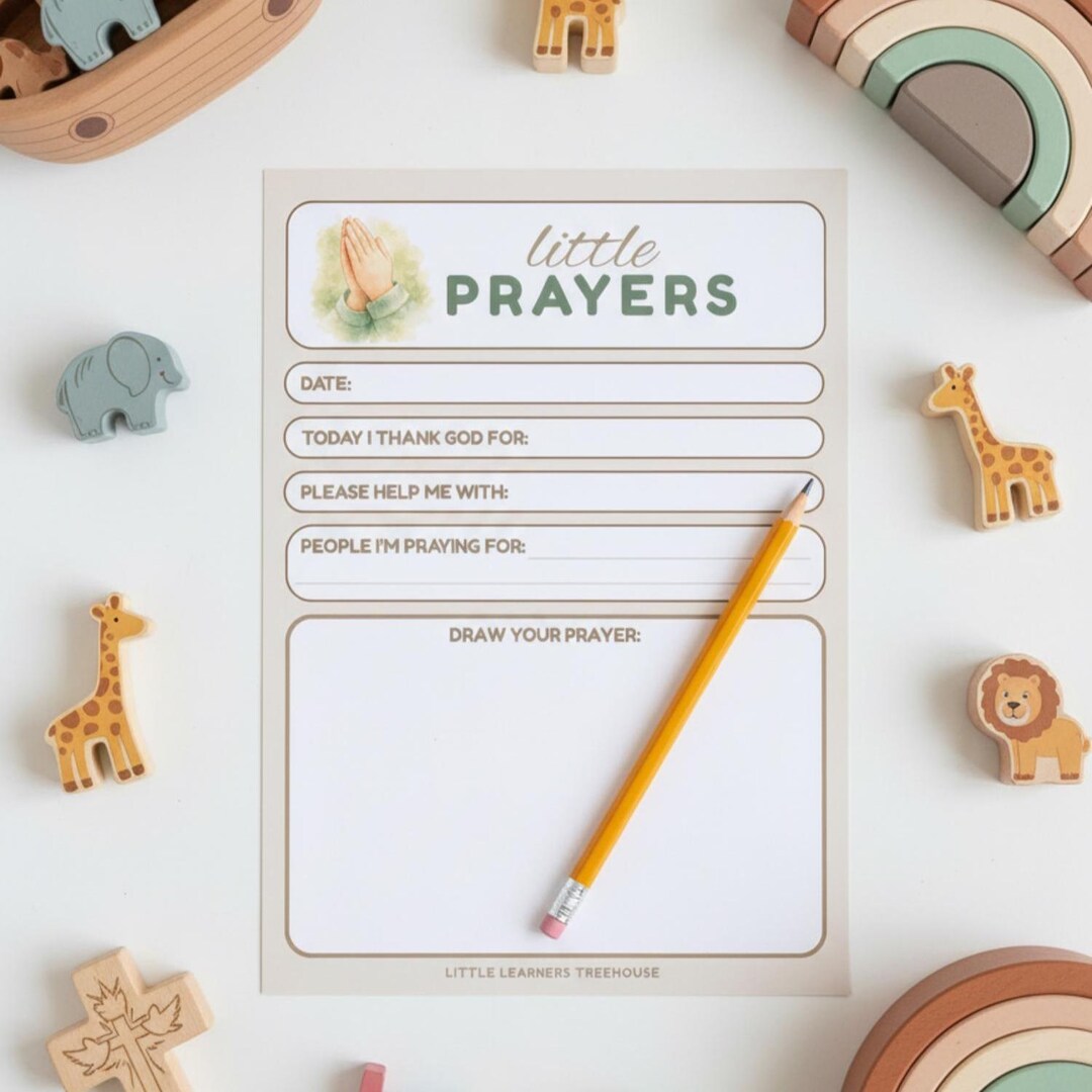 Kids Prayer Journal Pad | Christian Prayer Notepad for Kids, Gratitude ...