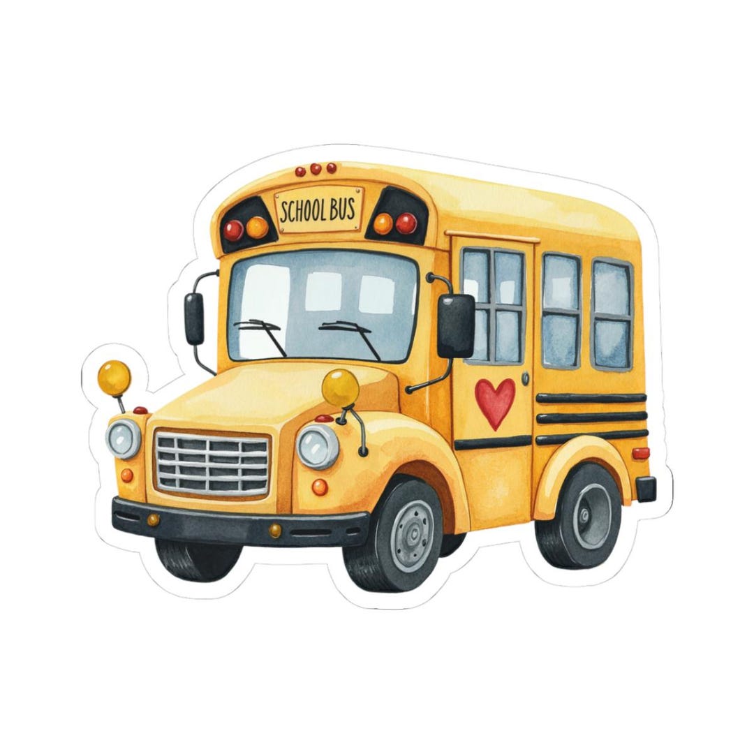 Cute School Bus Stickers for Kids, Back to School Decals, Laptop ...
