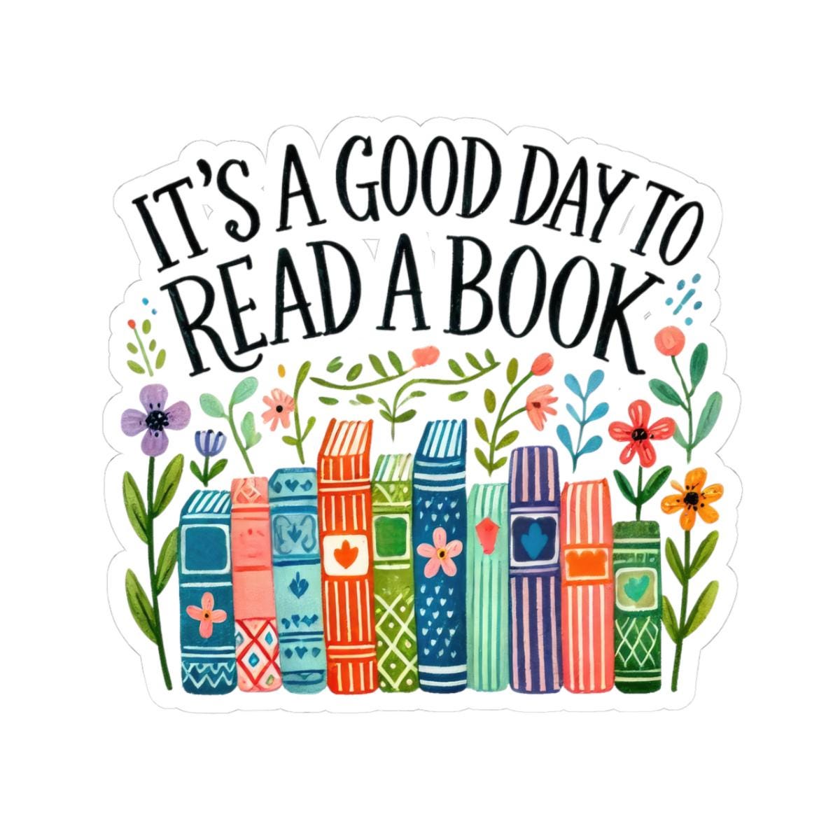 It's a Good Day to Read a Book Stickers, Cute Book Lover Gifts, Reading ...