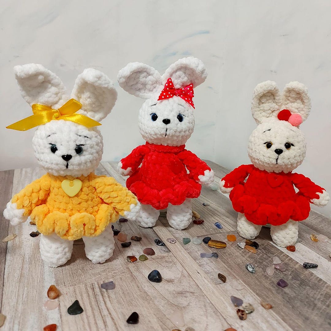 Cute Plush Banny / Crochet Animals / Soft Toy / Gift for Kids ...