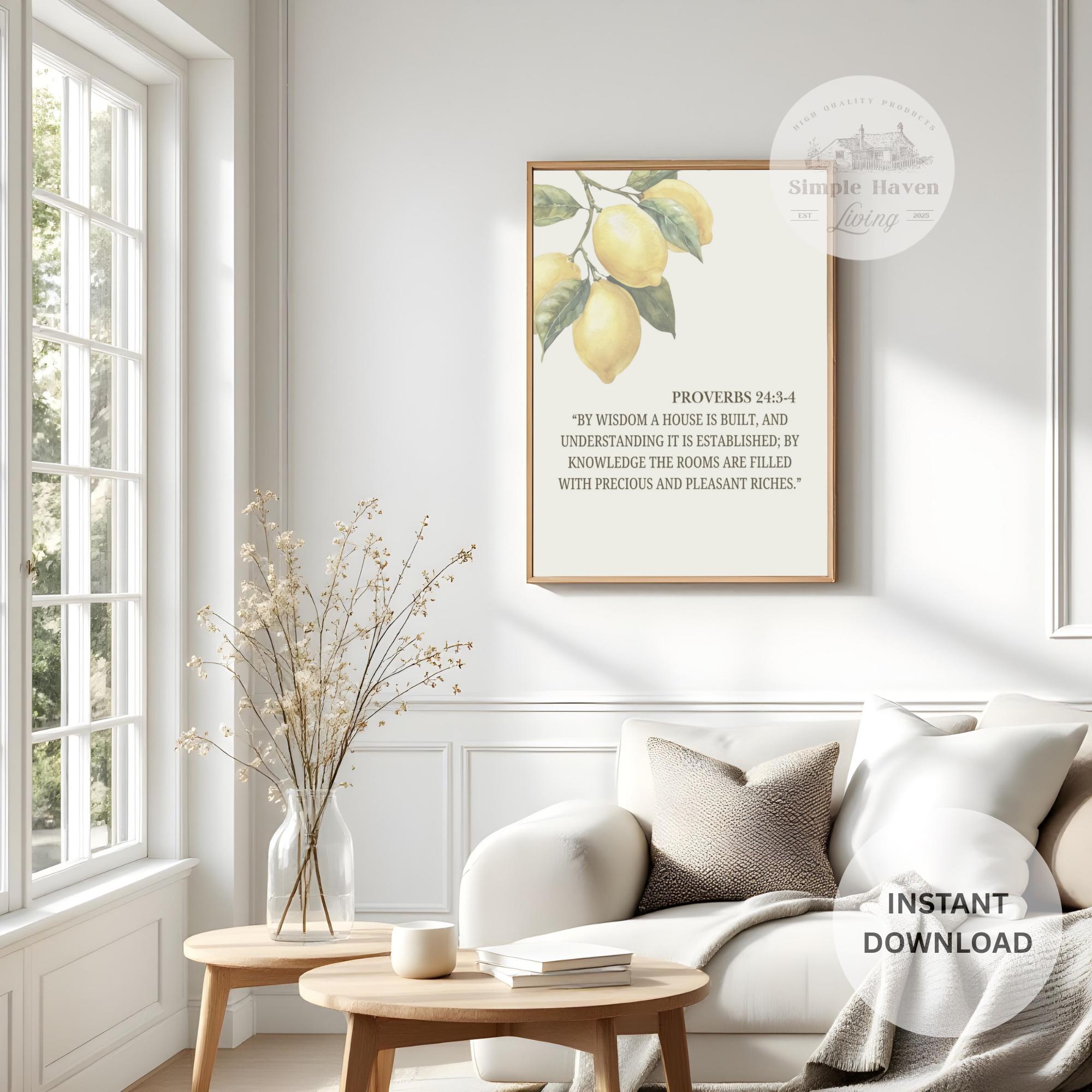 Lemon Bible Verse Print: Christian Wall Art (digital Download) - Etsy