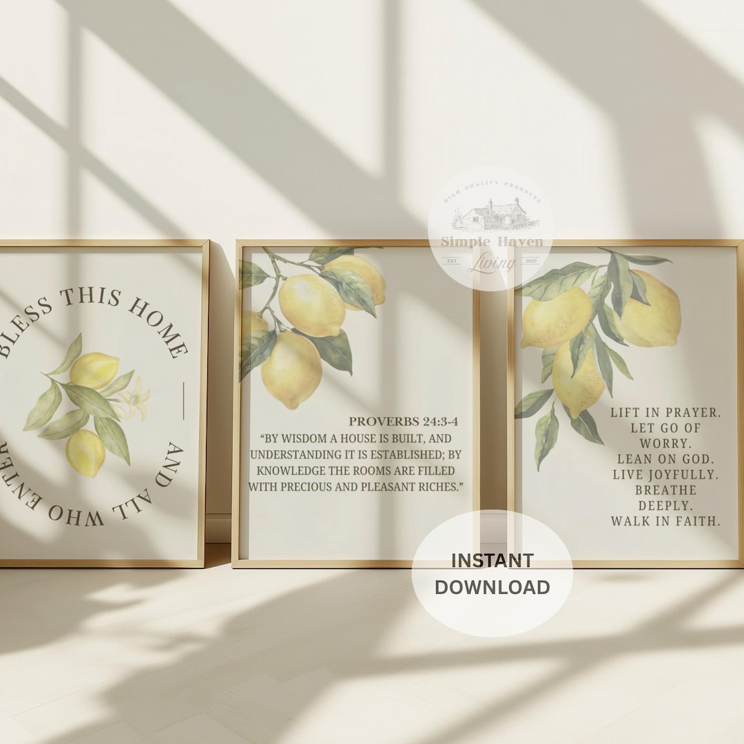 Lemon Bible Verse Print: Christian Wall Art (digital Download) - Etsy