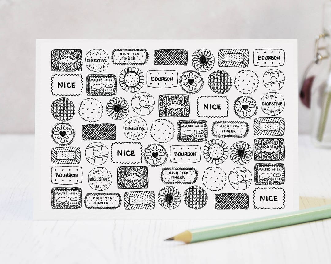 Biscuit Blank Greeting Card, Biscuit Birthday Card - Etsy